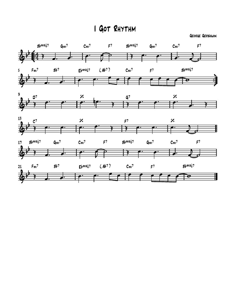 I Got Rhythm PDF | PDF