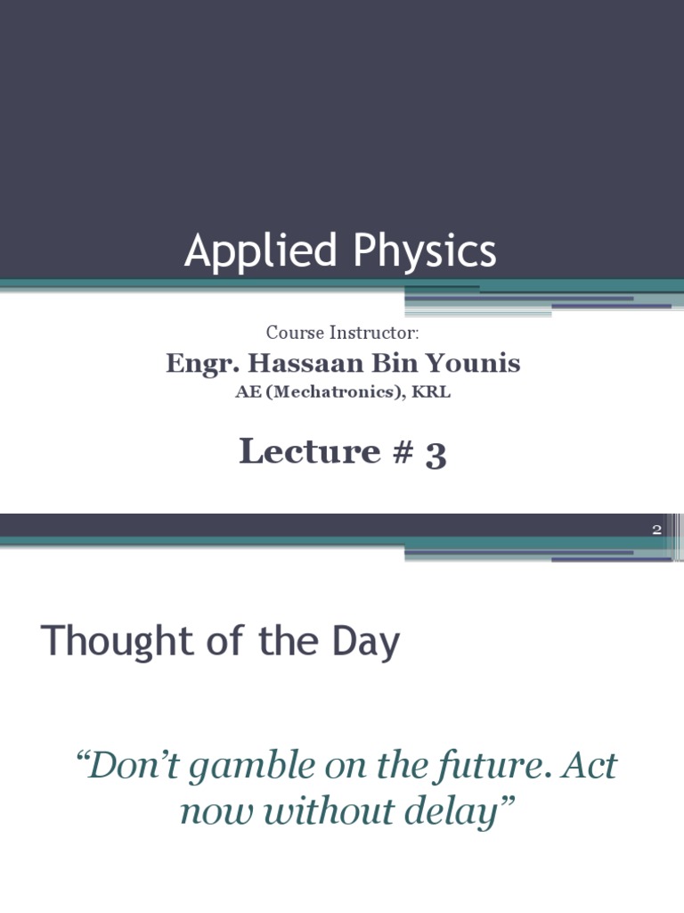 Applied Physics Lecture | PDF | Significant Figures | Euclidean Vector