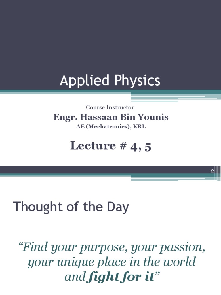 Applied Physics Lecture | PDF | Euclidean Vector | Significant Figures