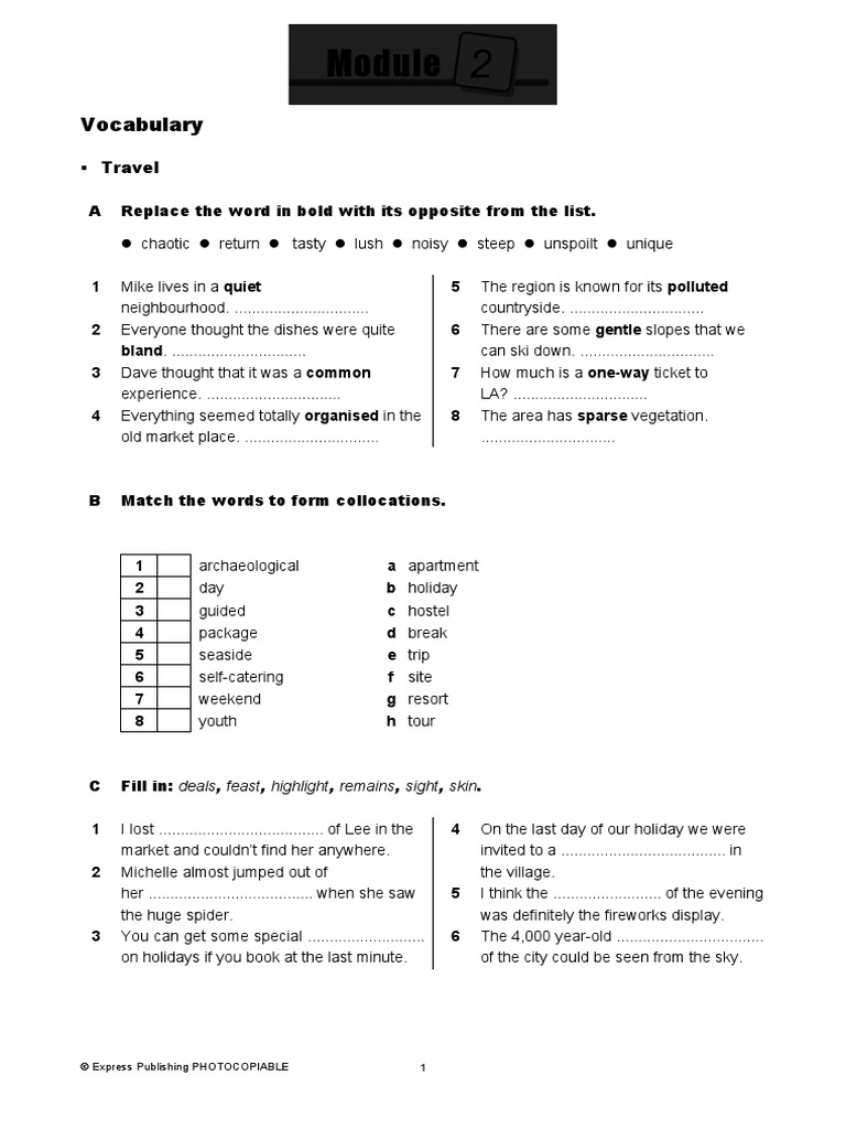 OnScreen B2plus Module 2 | PDF | Phrase | Linguistics