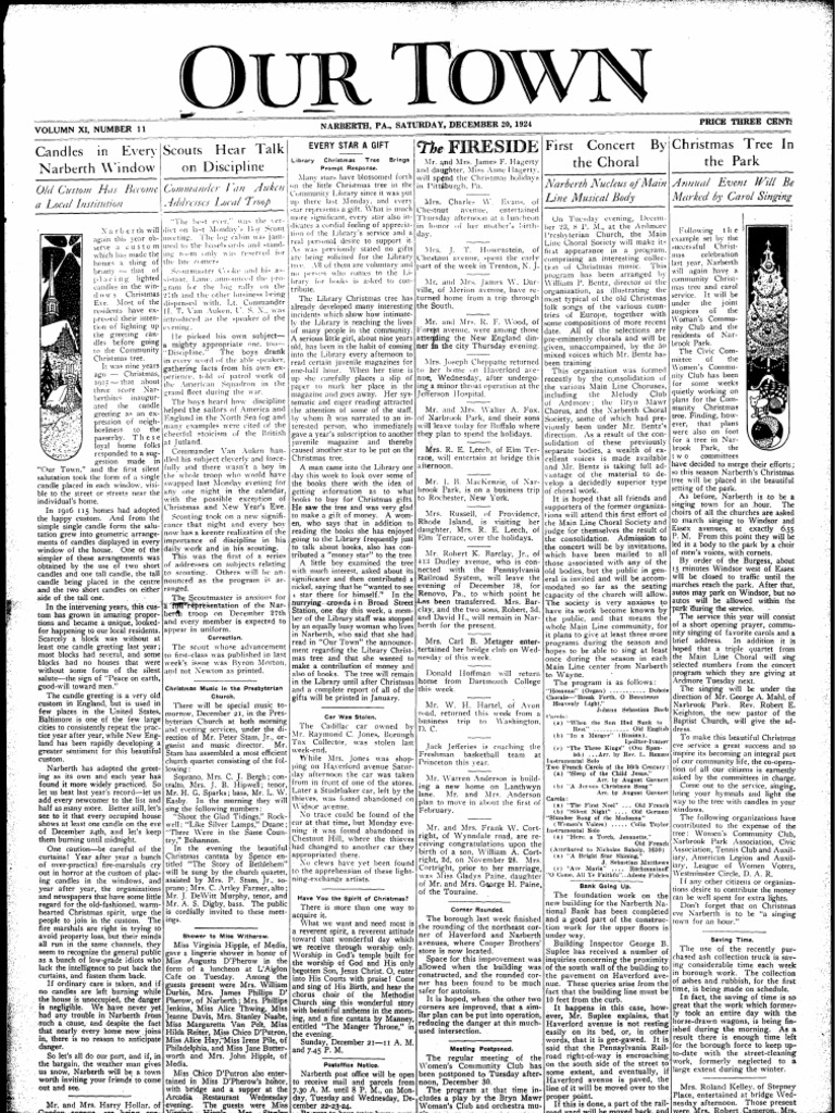 Our Town December 20, 1924 | PDF | Leisure