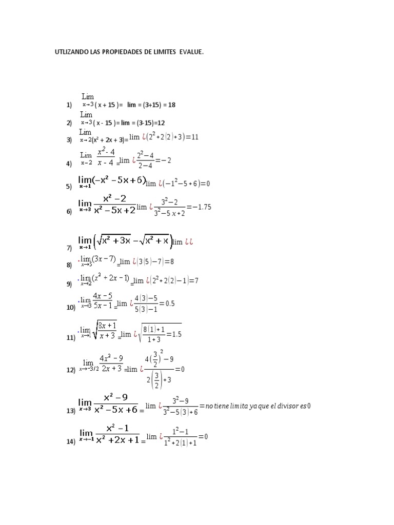 Calculo de Limites | PDF