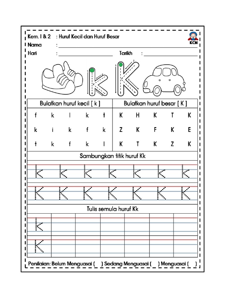 HURUF BESAR DAN HURUF KECIL K-M | PDF