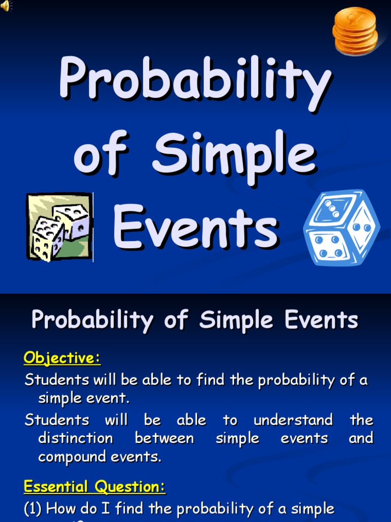 01 - Probability of Simple Events | Download Free PDF | Odds | Probability