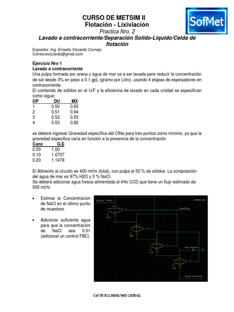 Practica 2 Metsim II SF | PDF | Minerales | Agua