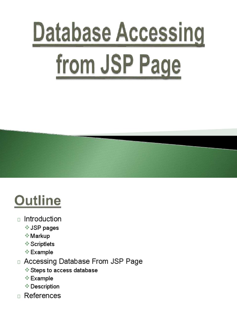 Database Access From JSP Page | PDF | Java Server Pages | Java ...