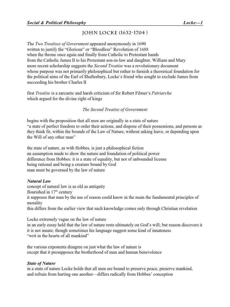 Locke | PDF | Natural Law | John Locke