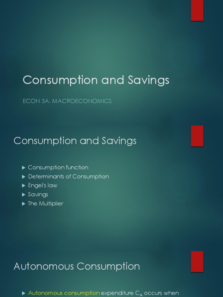 Lesson 4 - Consumption and Savings PDF | PDF | Saving | Microeconomics