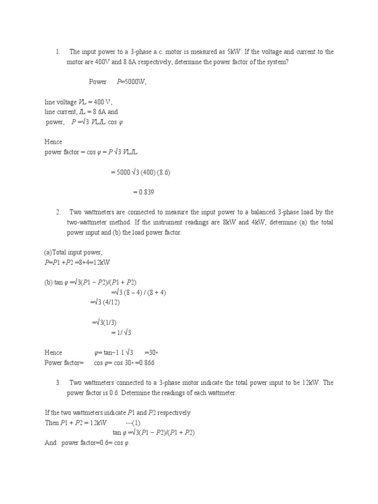 Polyphase | PDF | Electrical Impedance | Physical Quantities