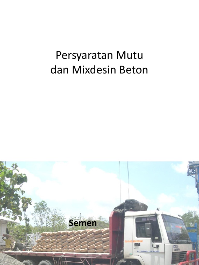 Mix Design Beton SNI: Panduan Lengkap | PDF