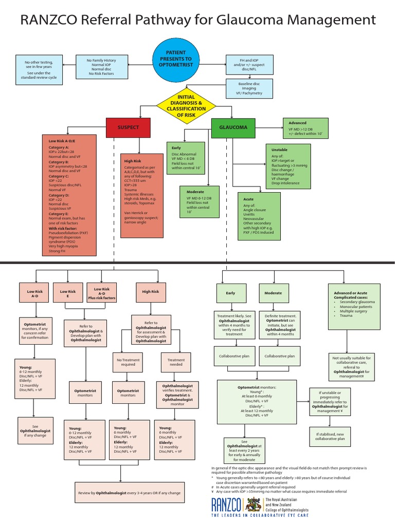 RANZCO Referral Pathway For Glaucoma Management PDF | PDF | Glaucoma ...
