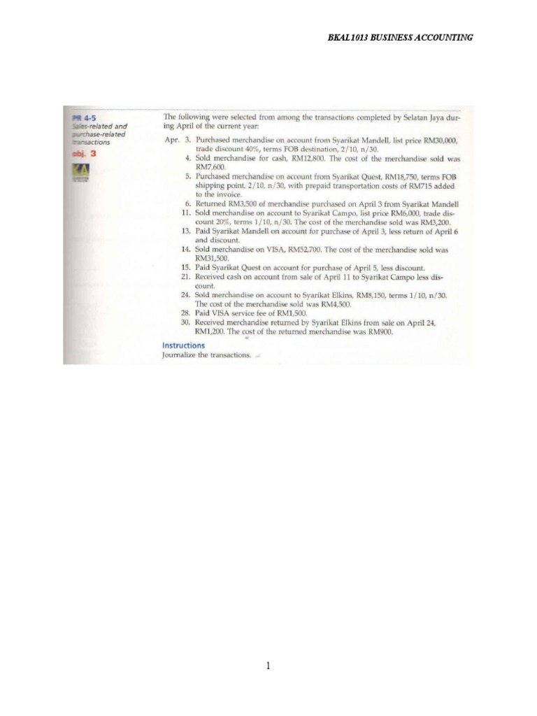 Business Accounting BKAL1013 Guide | PDF | Finance & Money Management