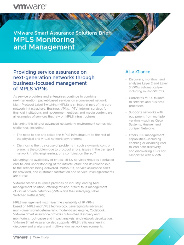 VMWARE MPLS Solution | PDF | Multiprotocol Label Switching | Networking