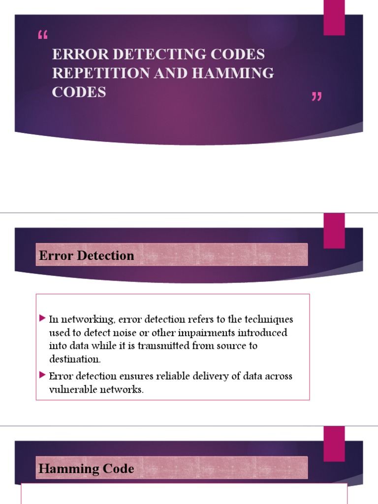 Group 8 Error Detecting Codes | PDF