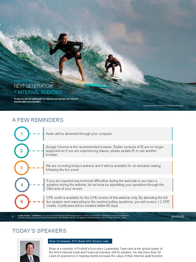 2020 Internal Audit Capabilities And Needs Survey Webinar Presentation
