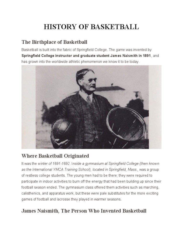 History of Basketball | PDF | Teams | Ball Games