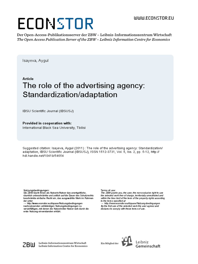 The Role of The Advertising Agency | PDF | Advertising | Market (Economics)