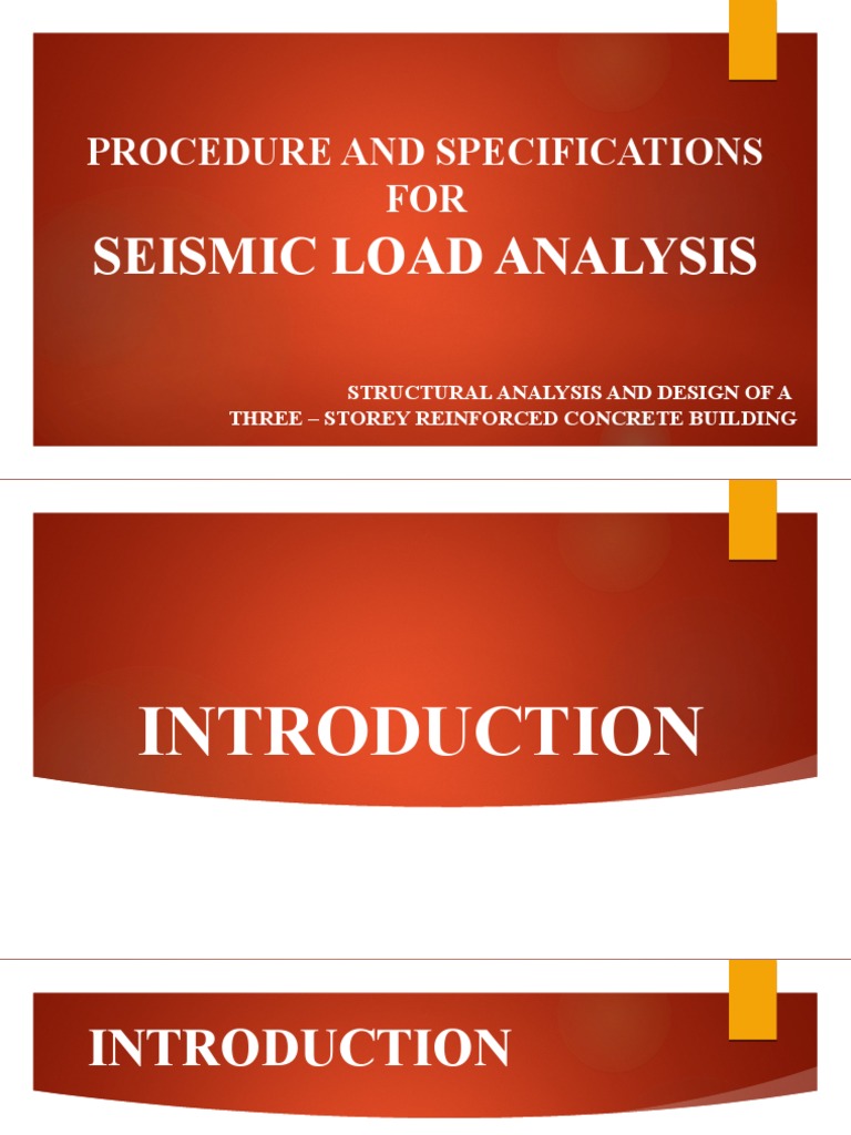 Procedure and Specifications FOR: Seismic Load Analysis | PDF | Beam ...