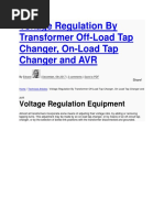 OLTC, Selector - Diverter Switch System & Changing Process | PDF ...