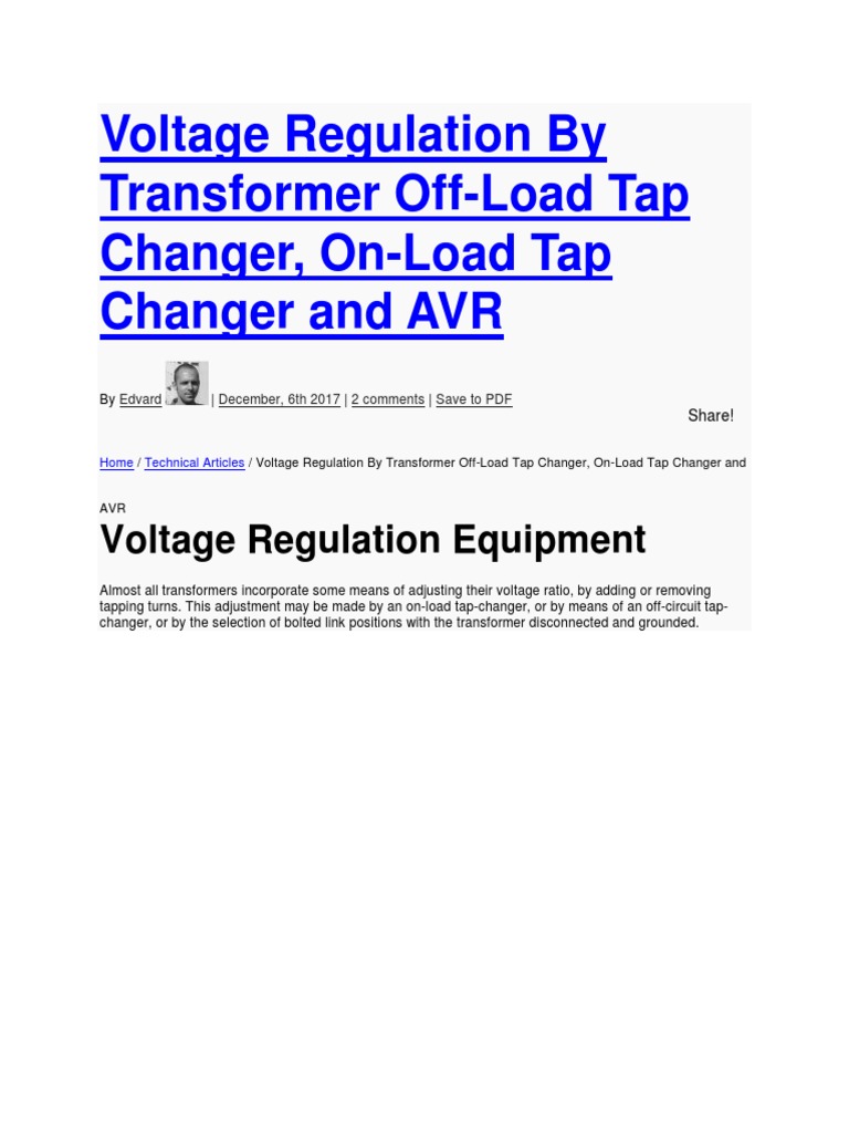 Volatage Regualtion EEP | PDF | Transformer | Switch