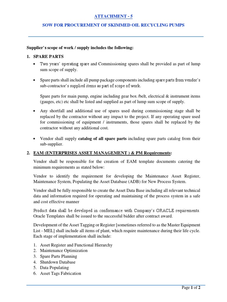 Attachment-5-Addendum To SOW | PDF | Specification (Technical Standard ...