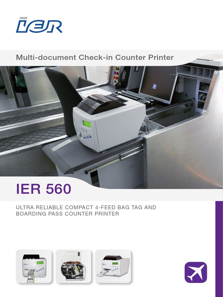 Multi-Document Check-In Counter Printer: Ultra Reliable Compact 4-Feed ...