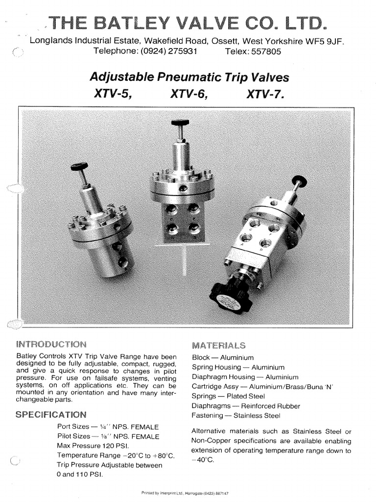 Batley Valve XTV 6 PDF | PDF