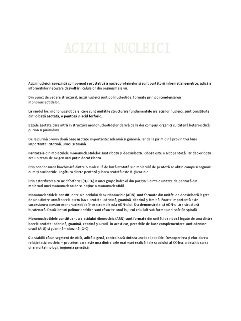 Acizi Nucleici | PDF