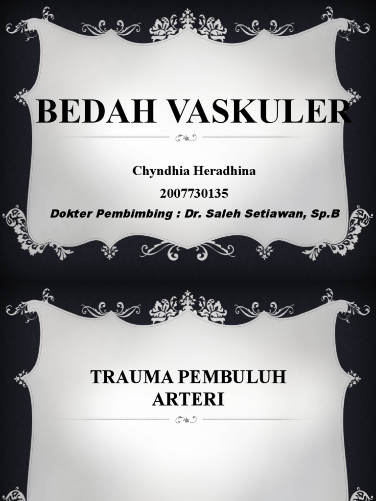 Bedah Vaskuler | PDF