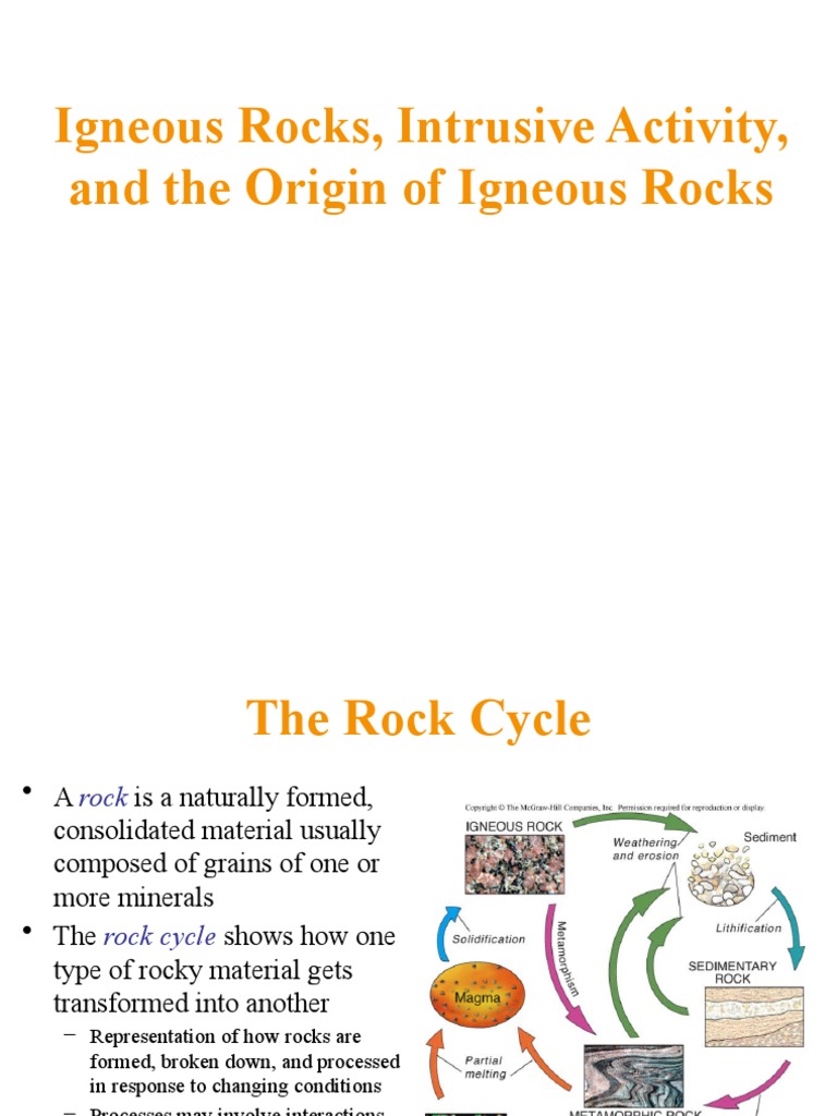 Igneous Rocks, Intrusive Activity, and The Origin of Igneous Rocks ...
