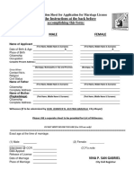 Application for Marriage License Form | PDF | Marriage License ...