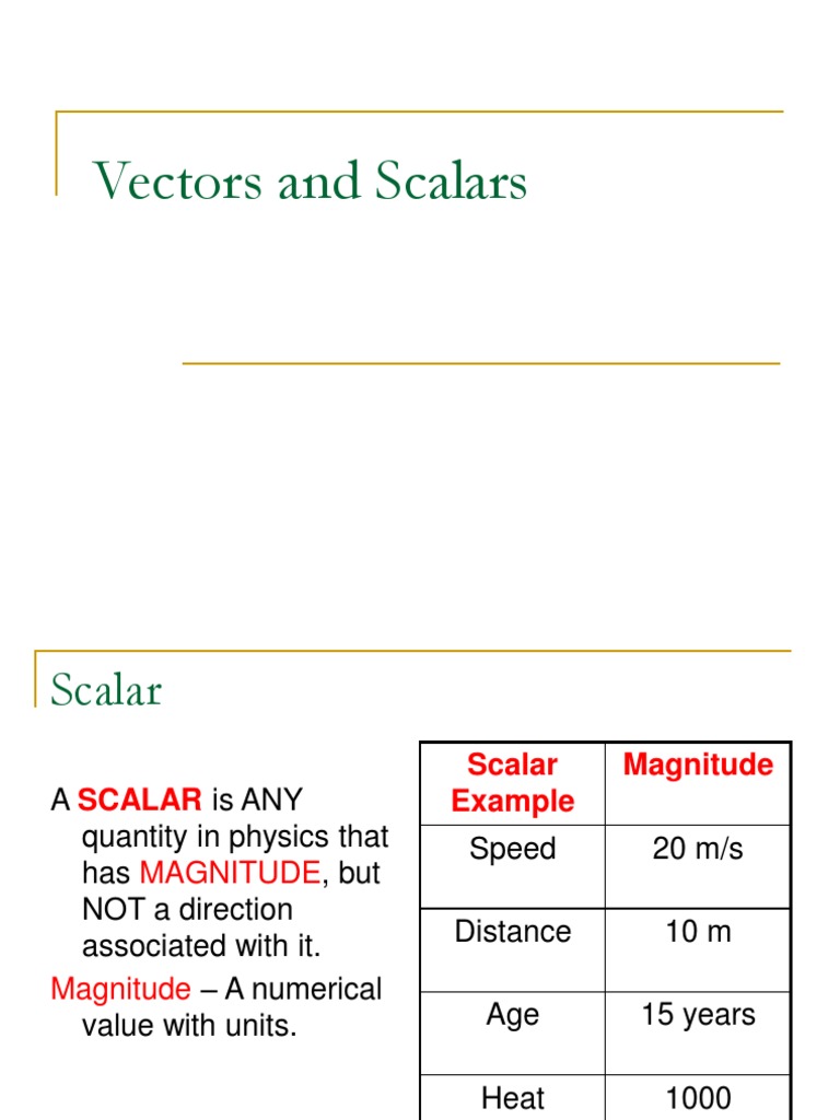 Vectors and Scalars | PDF | Euclidean Vector | Sine