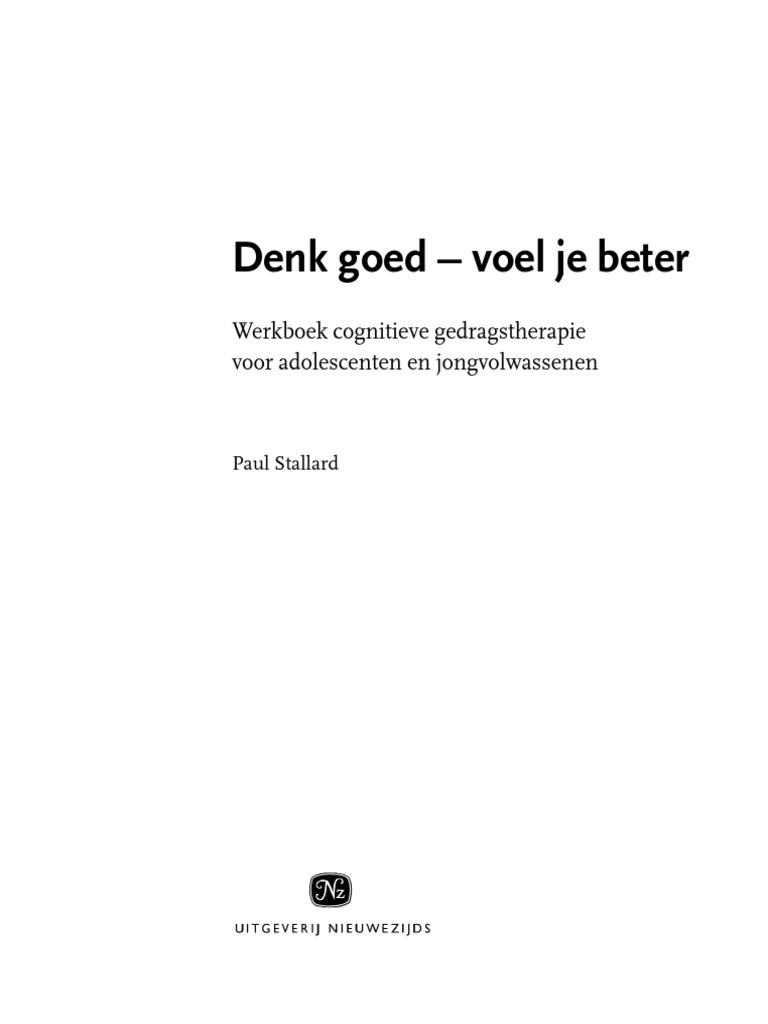 Denk Goed - Voel Je Beter - Stallard (Leesfragment | PDF