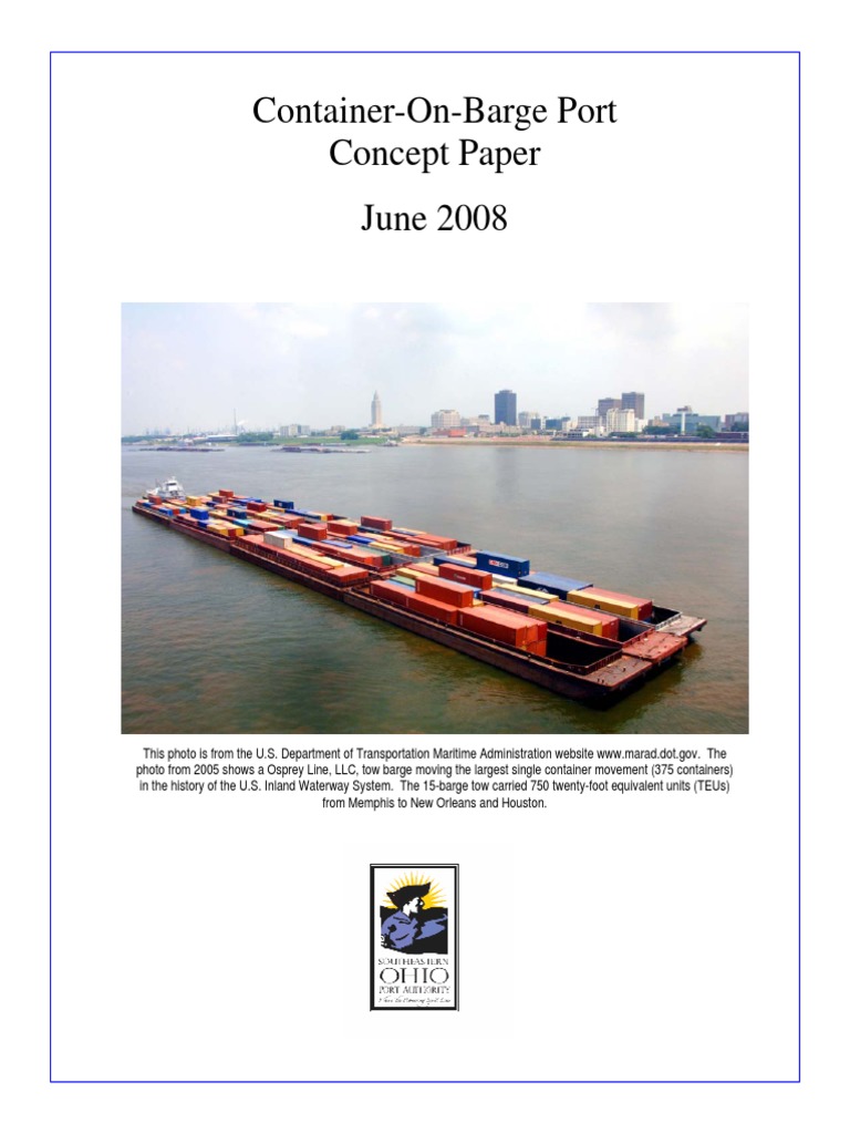 Barge Container PDF | PDF | Containerization | Transport