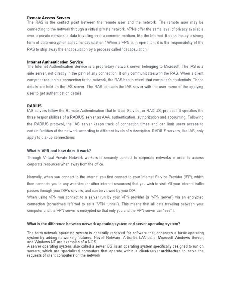 Desktop Interview Questions | PDF | Radius | Virtual Private Network