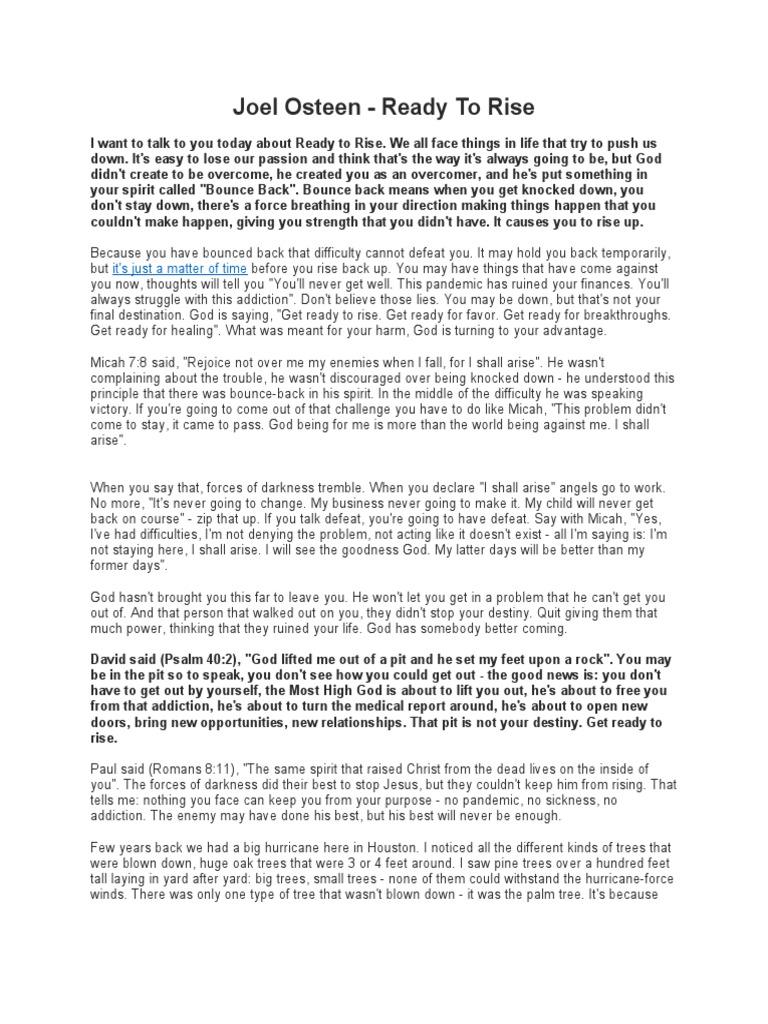 Joel Osteen - Ready To Rise | PDF