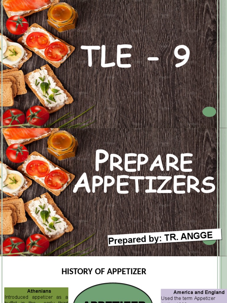 Prepare Appetizer | PDF | Hors D'oeuvre | Pickling