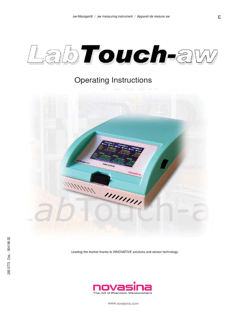Ba LabTouch Aw E 00410602LR PDF | PDF | Humidity | Nature