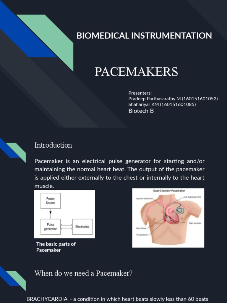 Pacemakers: Biomedical Instrumentation | PDF | Artificial Cardiac ...