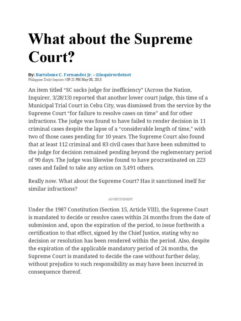 What About The Supreme Court | PDF | Supreme Court Of The United States ...