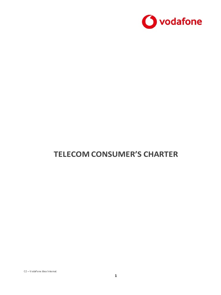 Telecom Consumer'S Charter: C2 - Vodafone Idea Internal | PDF ...