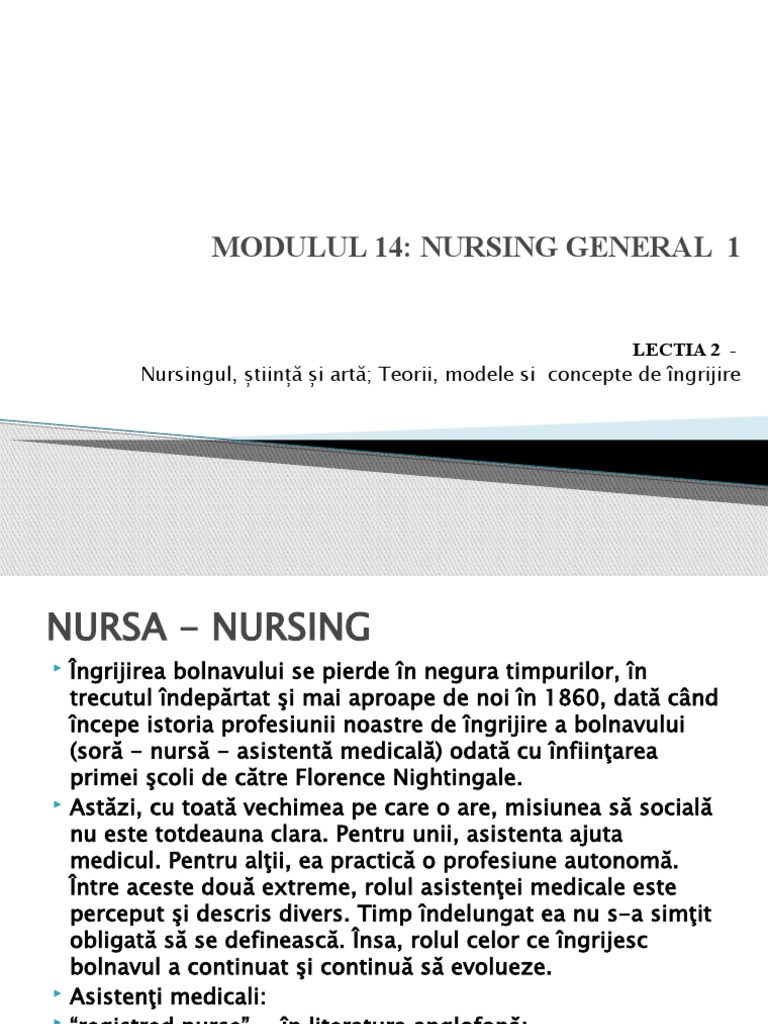 Nursing General 1 - Lectia 2 | PDF