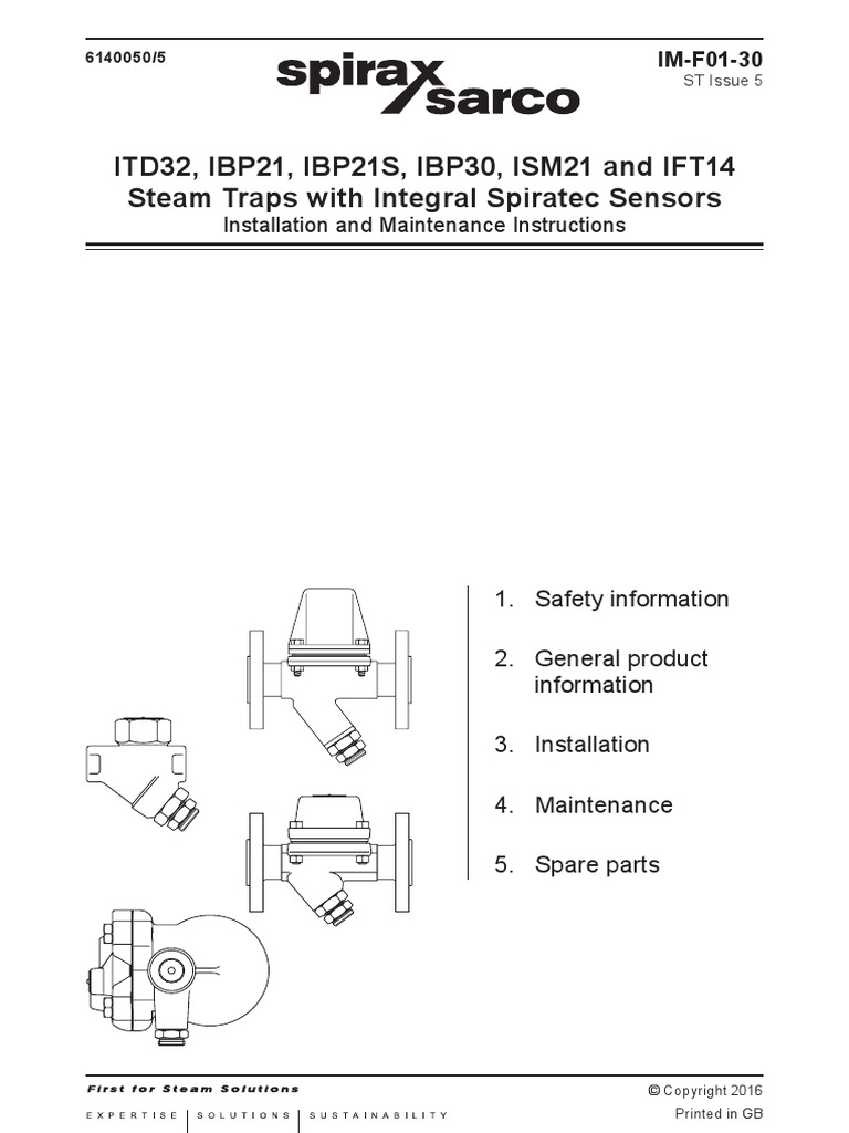 Steam Traps With Integral Sensors | PDF | Valve | Personal Protective ...