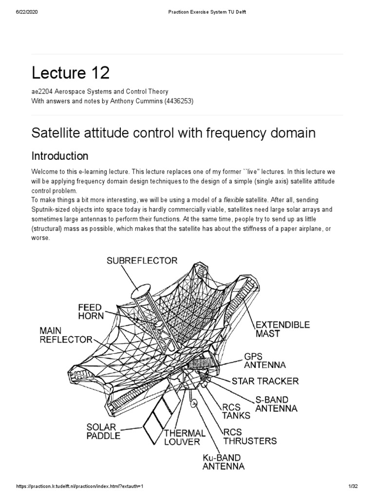 Satellite Attitude Control With Frequency Domain | PDF | Control Theory ...