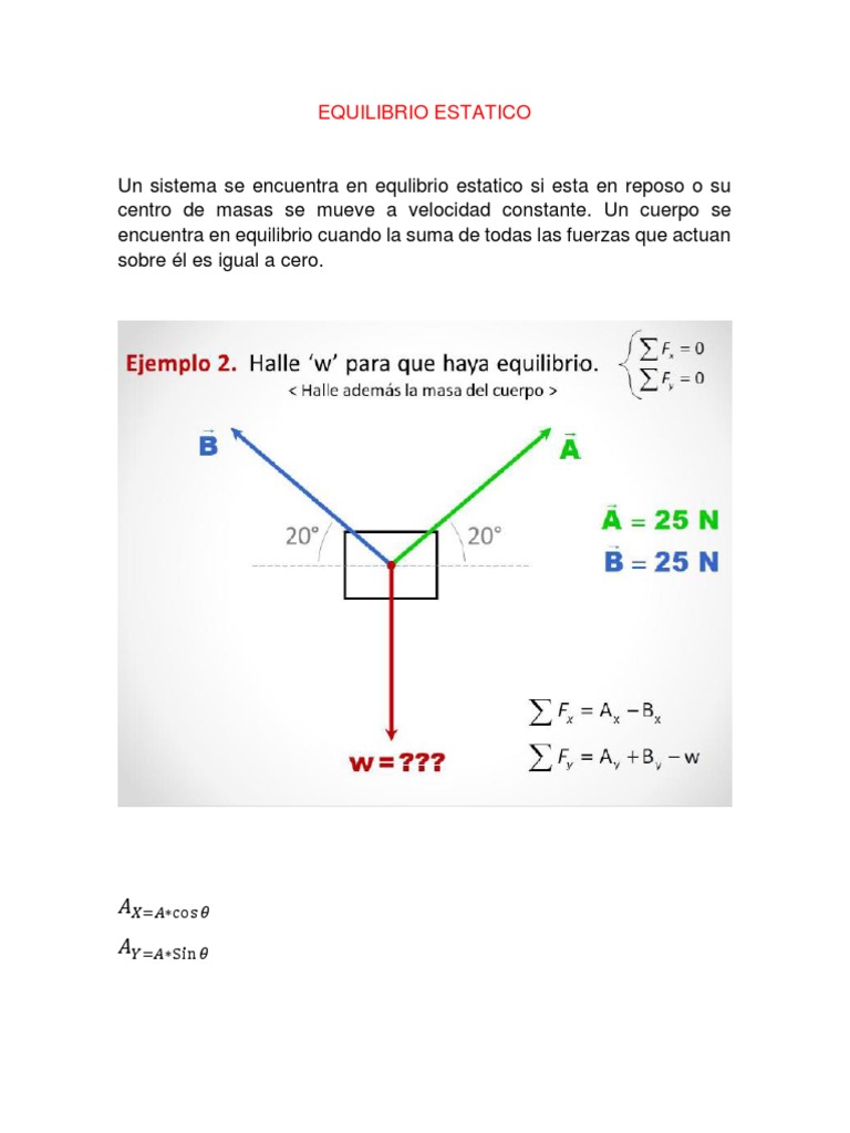 Equilibrio Estatico Pdf