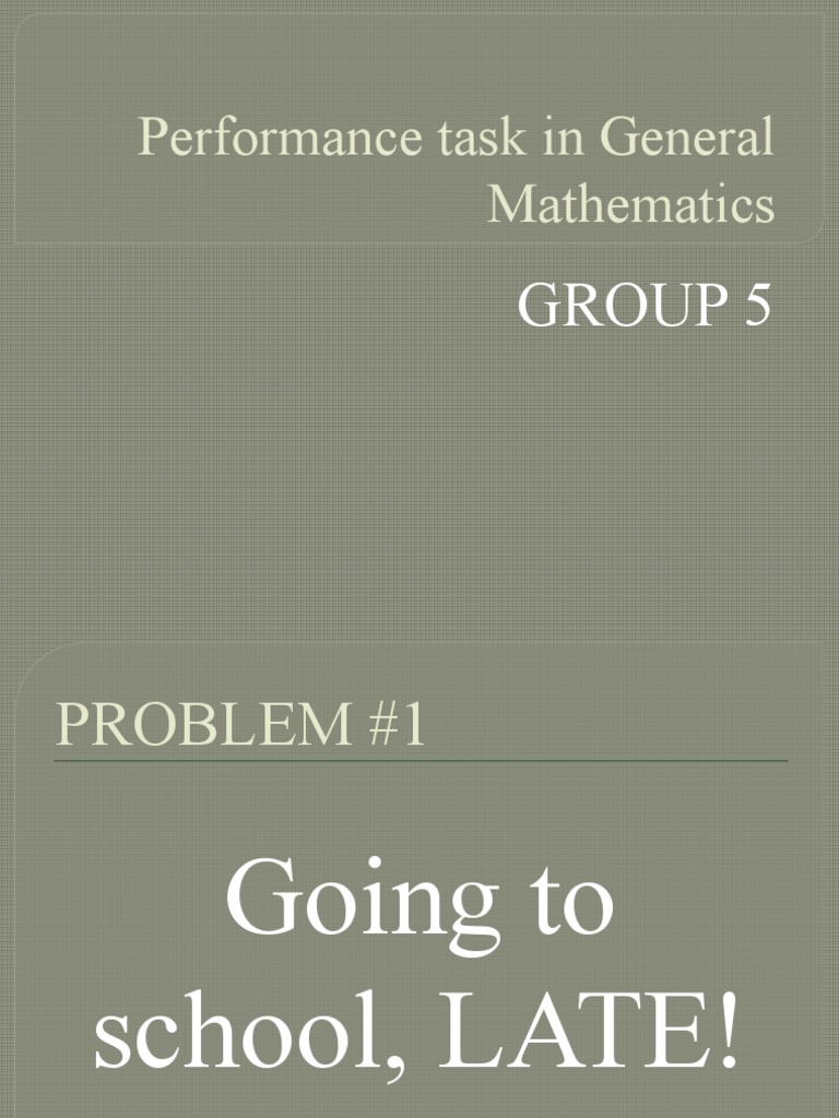 Performance Task in General Mathematics (Autosaved) | PDF