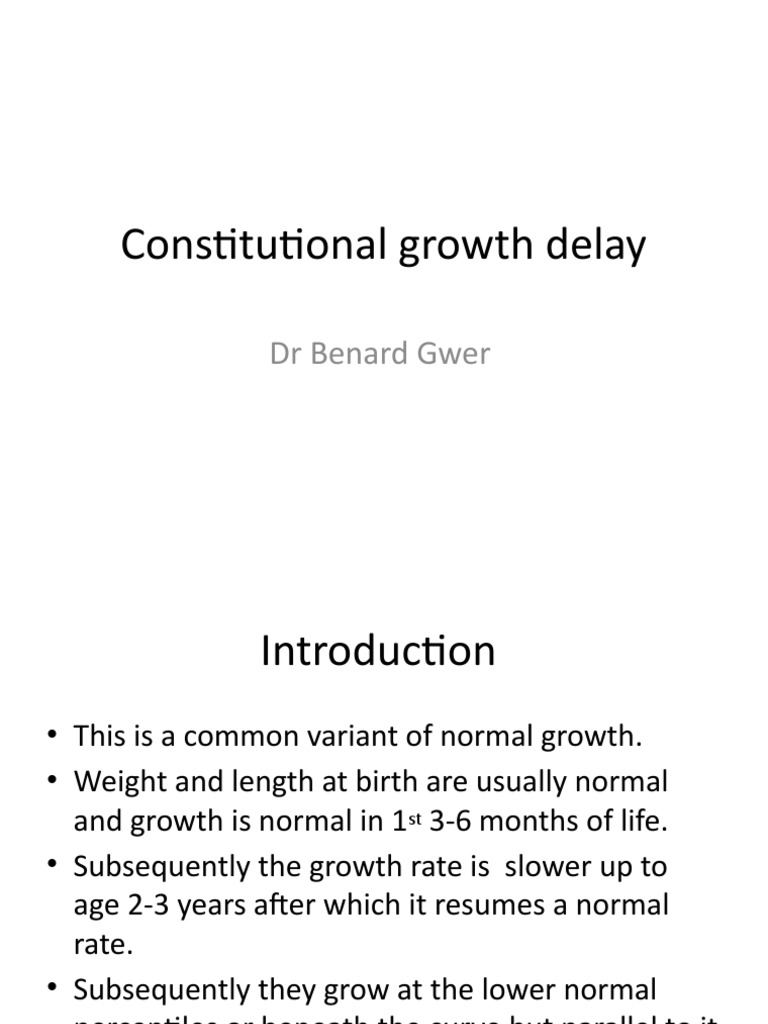 Constitutional Growth Delay | PDF | Endocrine System | Medicine
