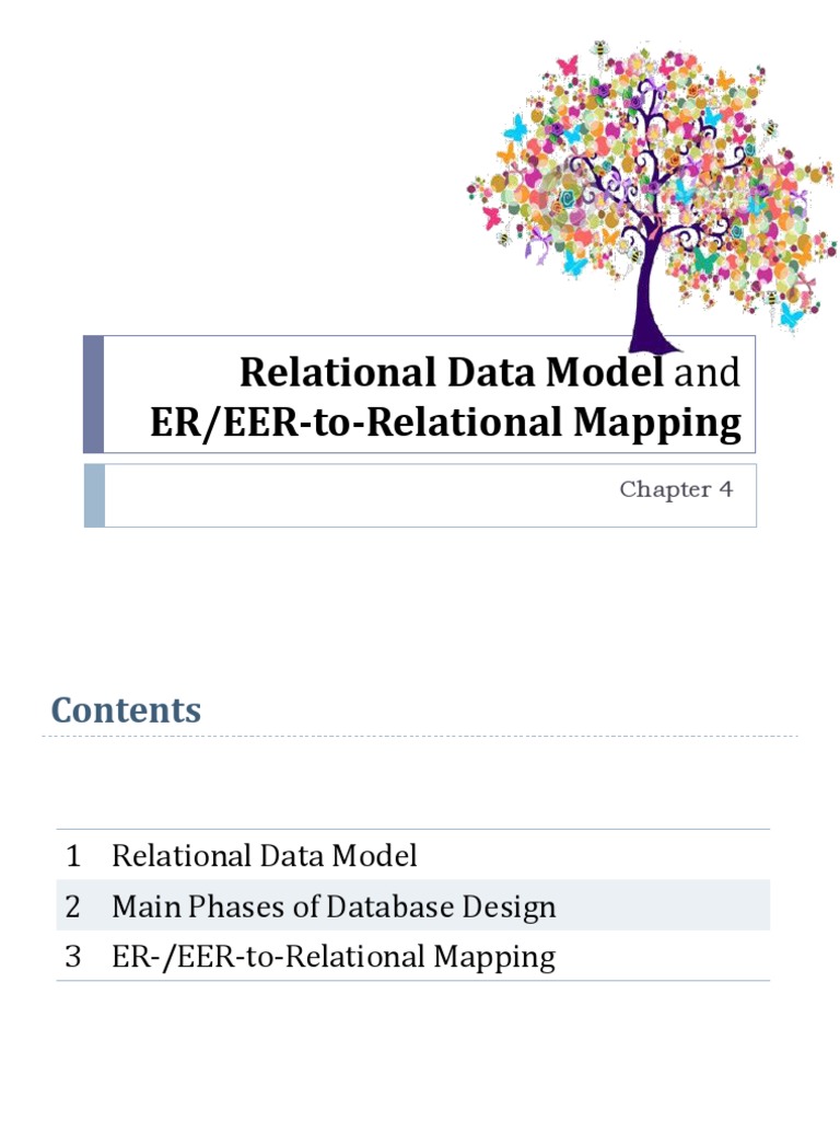Relational Data Model and ER/EER-to-Relational Mapping | PDF | Relational Database | Relational ...
