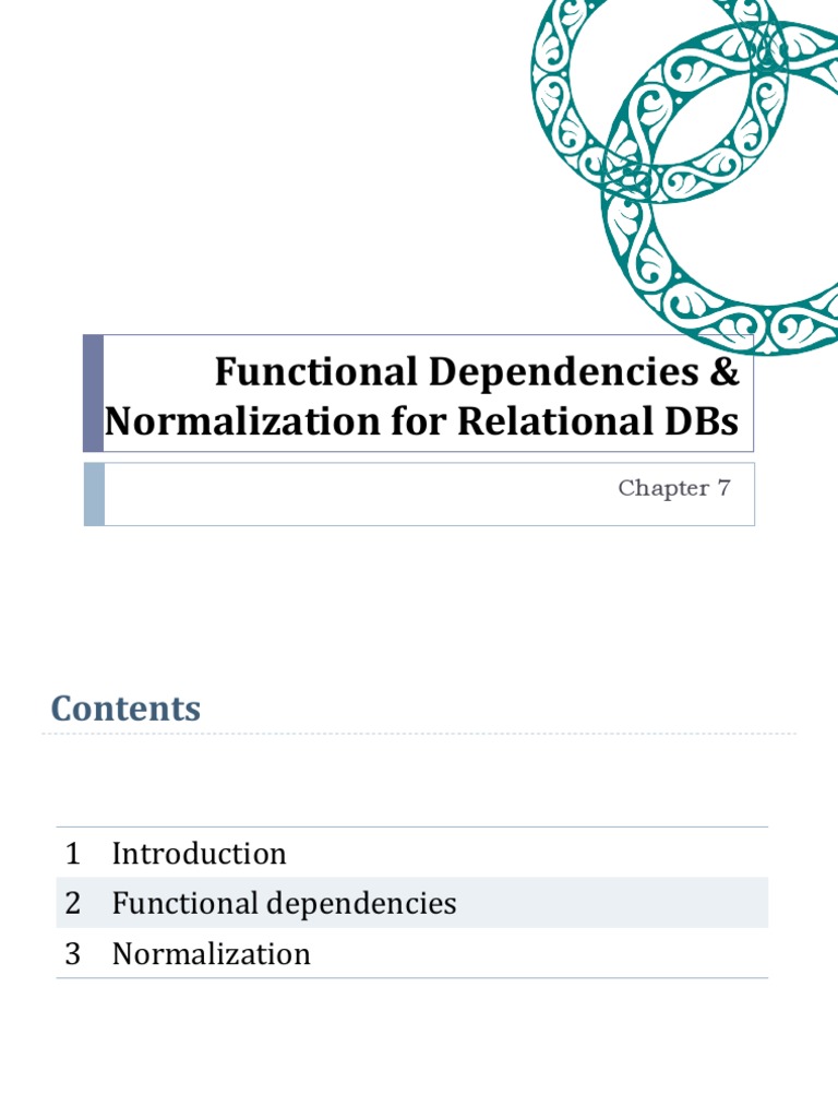 Functional Dependencies & Normalization For Relational Dbs | PDF | Relational Database ...