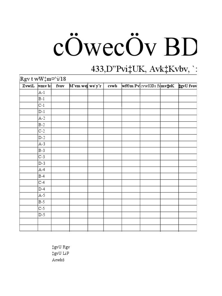 Cöwecöv BD Ivdv NVDM: 433, D"Pvi Uk, Avk KVBV, ':LVB, Xvkv-1230 | PDF